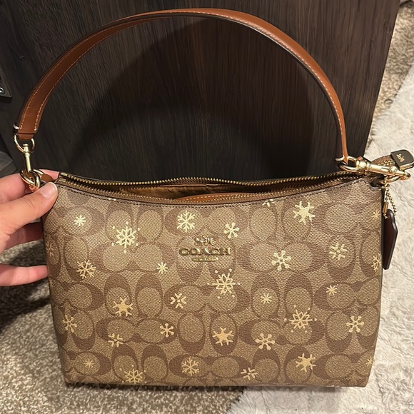 Bags | Coach Clara Shoulder Bag In Signature Canvas With Snowflake ...